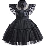 Amazon.com: PURFEEL Girls Party Dress for Wednesday Kids Dress up for ...