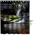 Amazon.com: Final Friday Waterfall Shower Curtains Quotes Nature ...