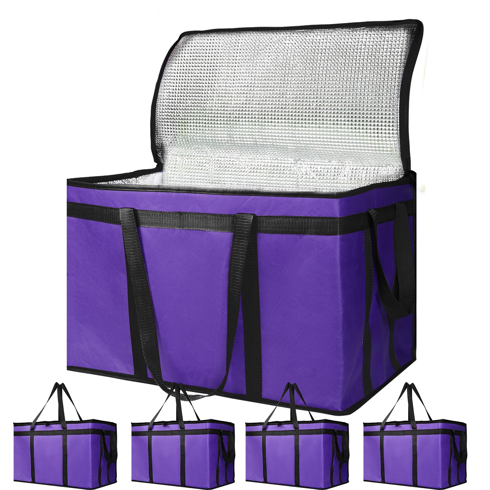 Bodaon 5-Pack Cooler Insulated Food Delivery Bag for Doordash/Uber Eats ...