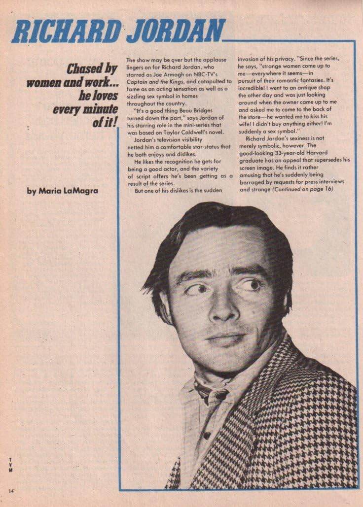 Amazon.com: Richard Jordan original clipping magazine photo 2pg 8x10 # ...