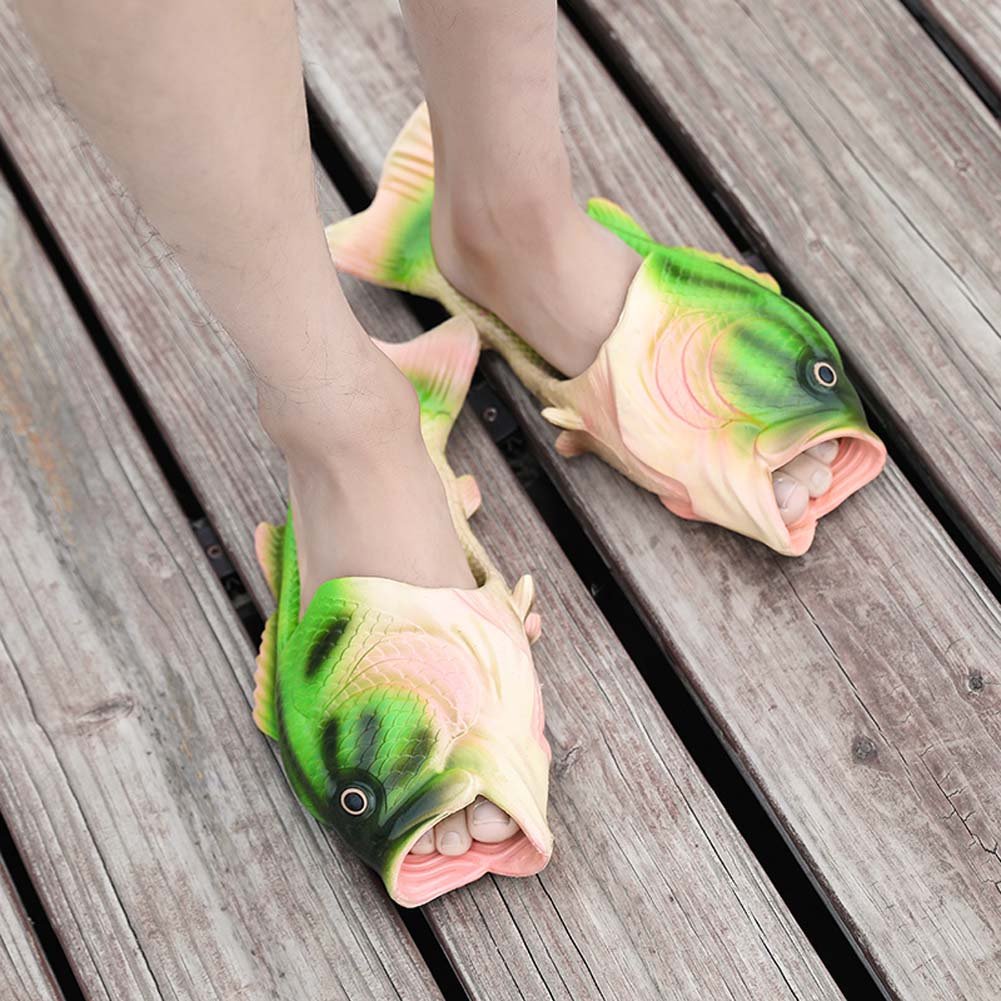 Mengxx Unisex Funny Animal Slippers Beach Fish Sandals Bathroom ...