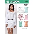 Amazon.com: New Look Sewing Pattern 6892 Misses Tops, Size A (6-8-10-12 ...