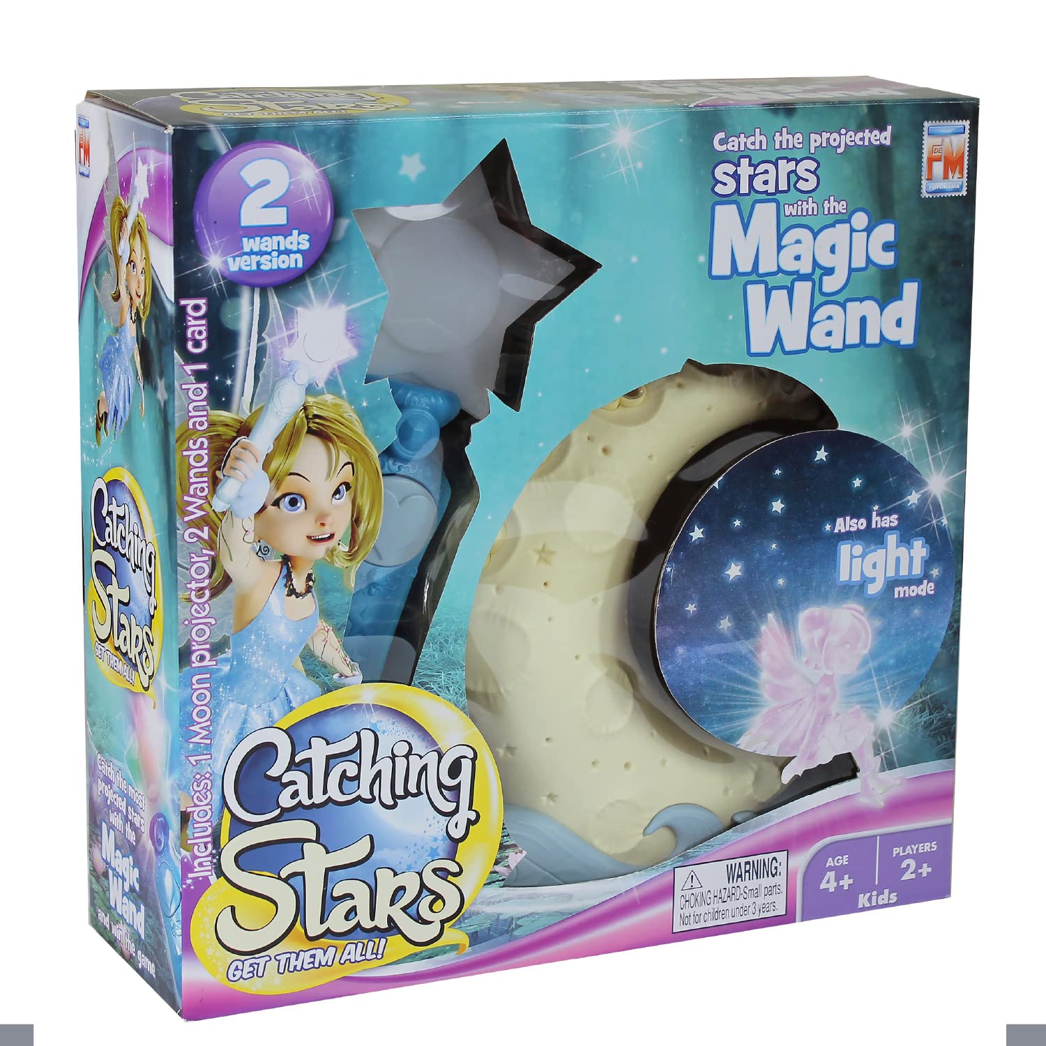 Fotorama Kids Catching Stars Deluxe Game with Two Magic Fairy Wands and Moonlight Star Projector ...