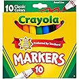 Amazon.com: Crayola Broad Line Markers, Classic Colors 10 Each, 10 ...