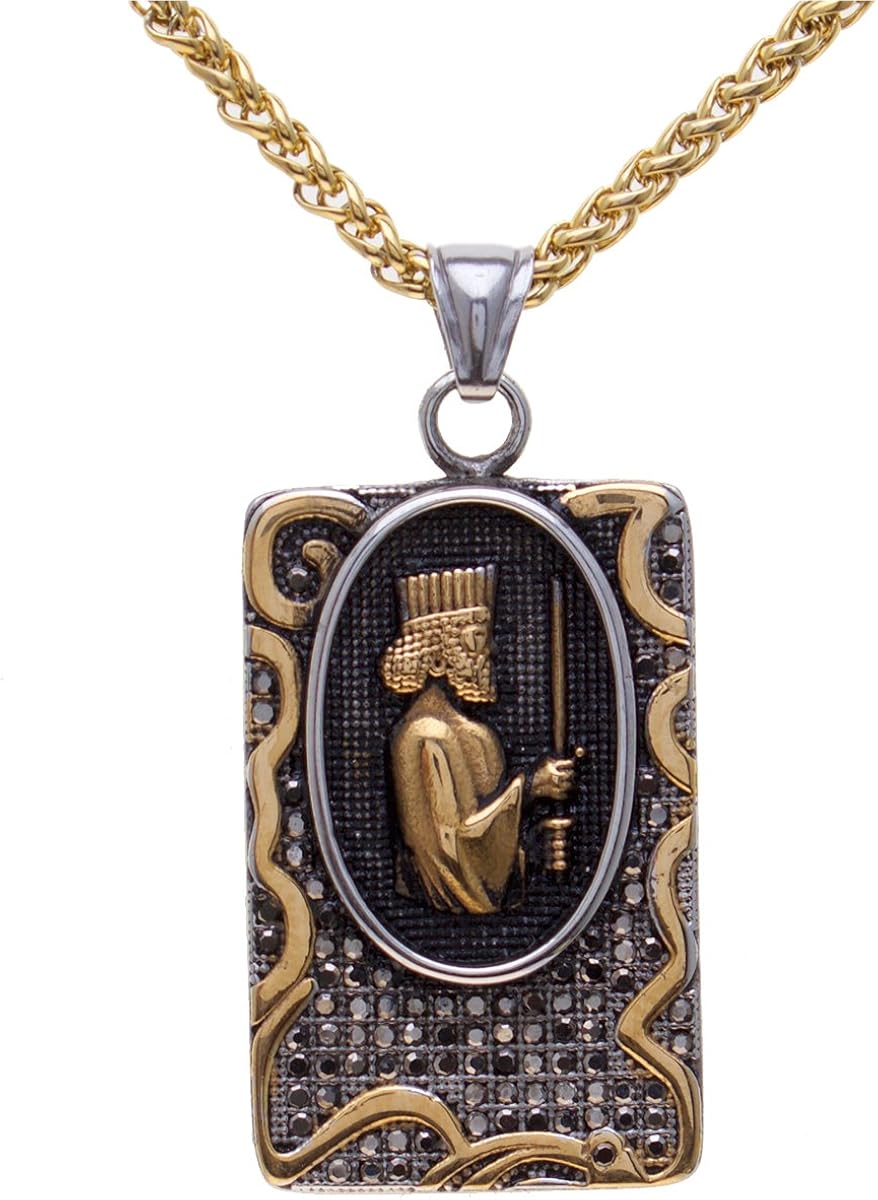 Amazon.com: Asoodehdelan Gold Pt Persian Soldier Necklace Chain Iranian ...