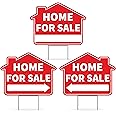 Amazon.com : 3PC Home For Sale Sign with Stakes, 17 Inches by 13 Inches ...