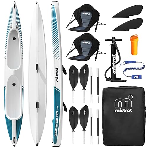 Mistral Inflatable Kayak 2 Person Tandem, Foldable Kayaks for Adults ...