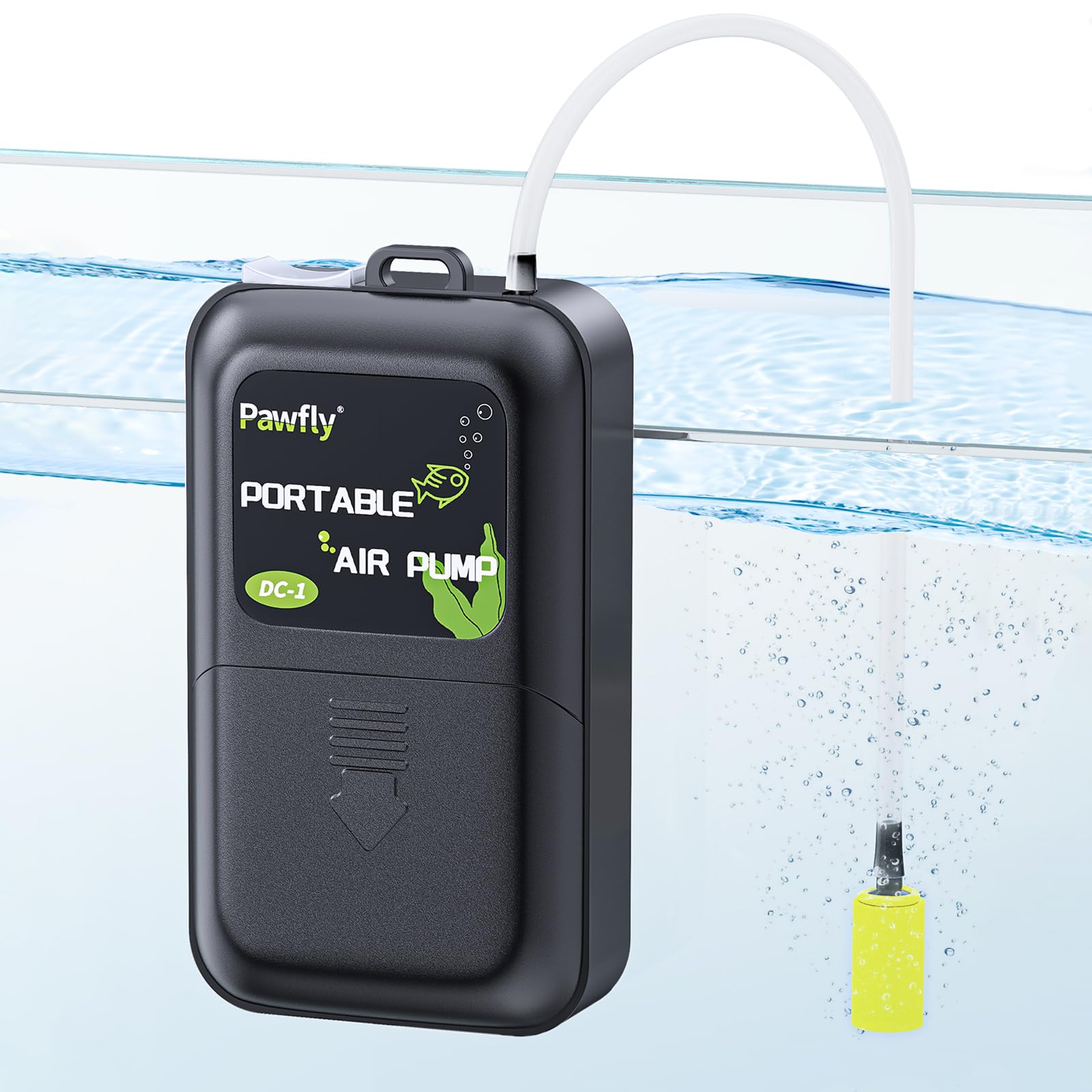 Pawfly Aquarium Battery Air Pump 40 GPH Oxygen Pump for 5 to 30 Gallon ...