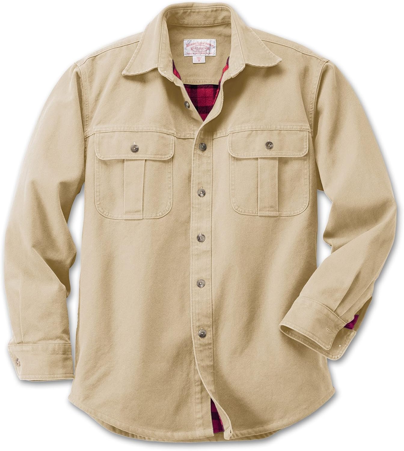 Filson Antique Tin Cloth Lined Men's Shirt (Medium): Amazon.co.uk: Clothing