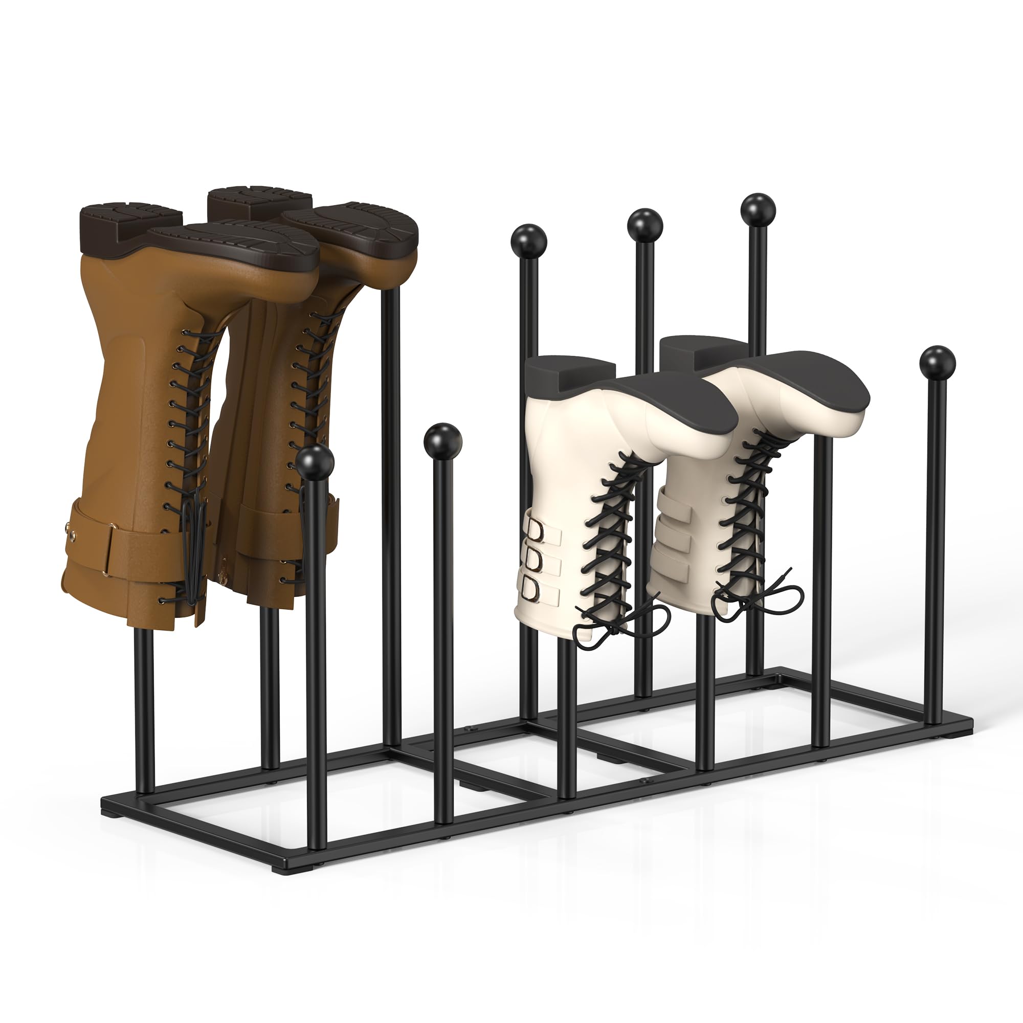 Boot Rack Free Standing Shoe Racks Shoe Storage Fit for 6 Pairs Boots ...