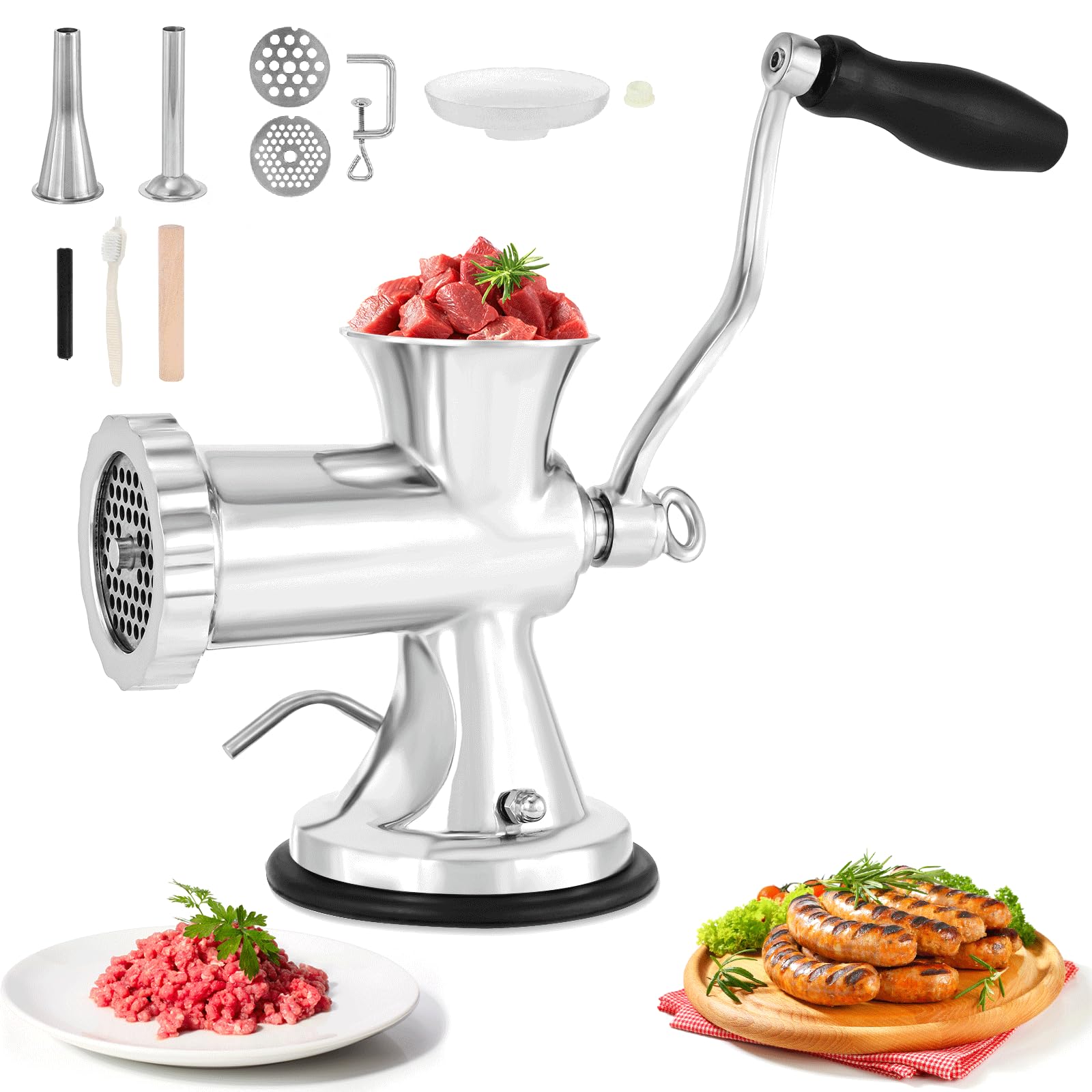 Hand Crank Meat Grinder Sausage Stuffer at Sean Swick blog