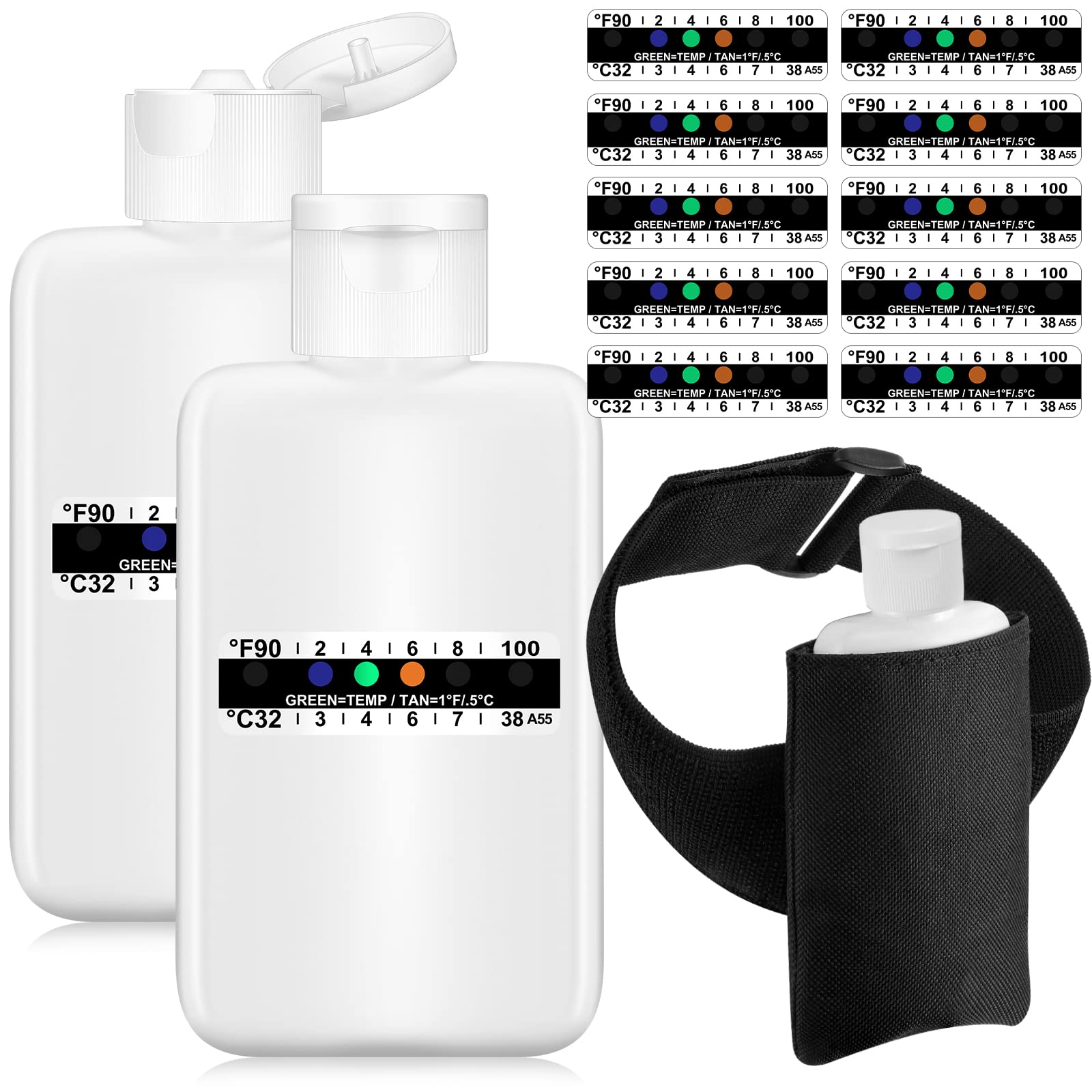 Remagr 14 Pcs Urine Show Complete Kit 2 Portable Empty Bottles 10 ...