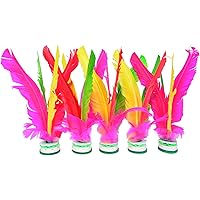 Amazon.com : Kick Shuttlecock, 20CM Fadeless Colorful Feathers Chinese ...