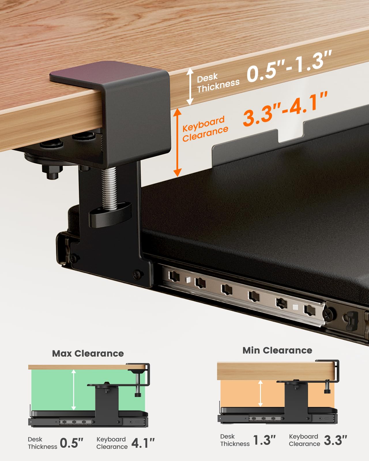 Mua ErGear Keyboard Tray Under Desk, Corner Keyboard Tray with 45 ...
