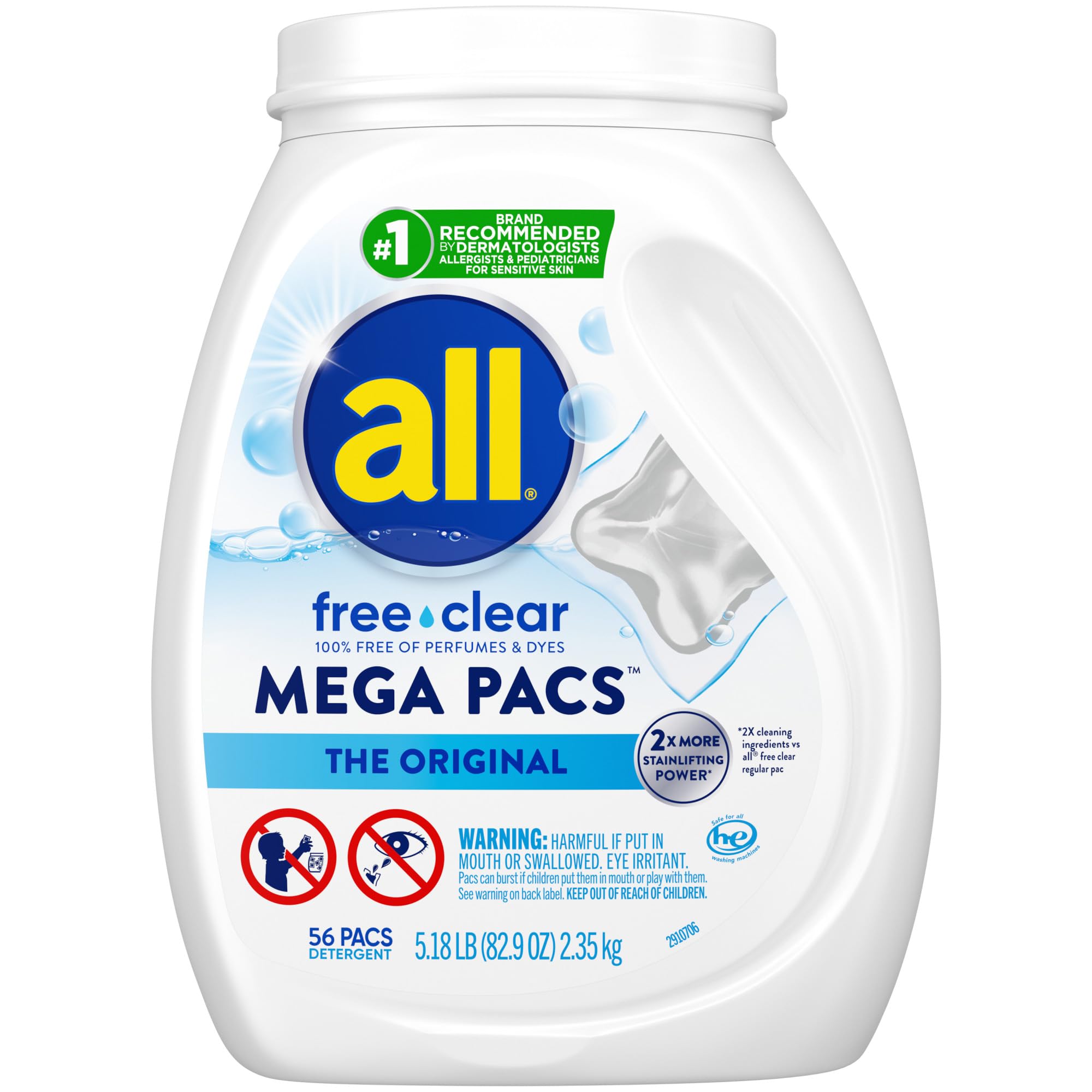 Mua Mega Pacs Laundry Detergent Pacs, Free Clear for Sensitive Skin ...