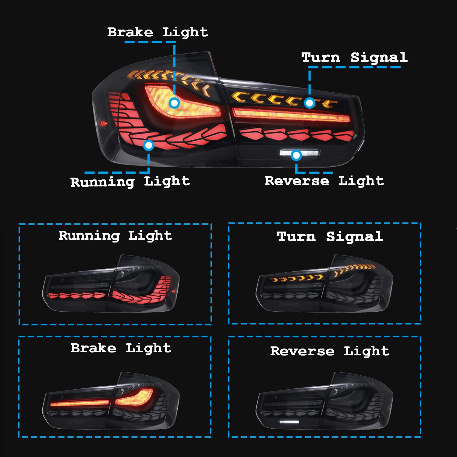 Mua inginuity time LED Tail Lights Sequential Indicator For 2012-2018 ...