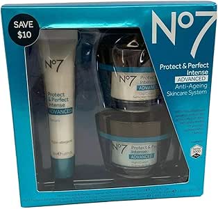 Amazon.com: Boots No7 Protect & Perfect Intense Advanced 3 Piece Skincare System Serum Day ...
