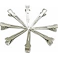 60 Pcs Single Prong Sectioning Clip Alligator Pinch Clips for Hair Bows ...