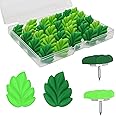 Amazon.com: Sohalejr 30 Pcs Leaf Push Pins Decorative Thumb Tacks in ...