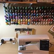 New brothread 2x60 Spools Wooden Thread Rack/Thread Holder Organizer ...