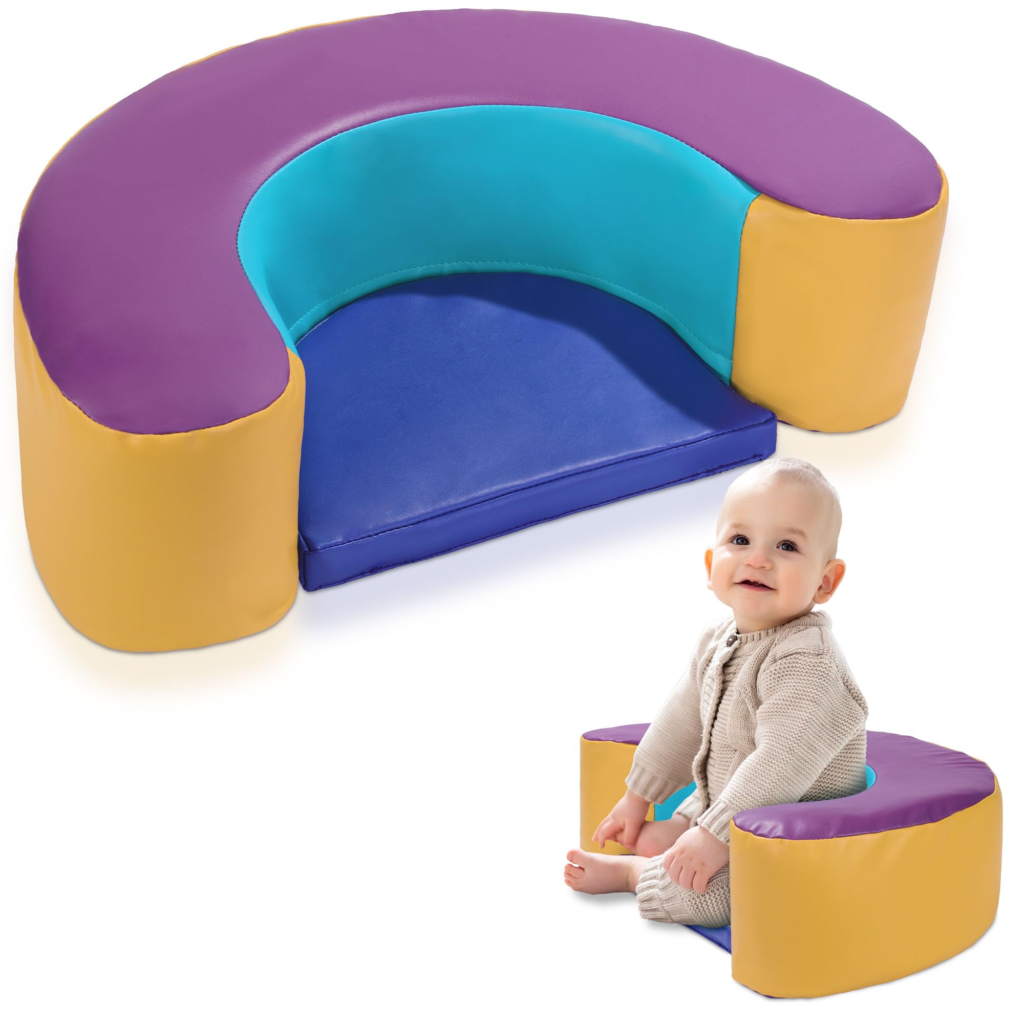 HOMBYS Sit up Pillow for Baby,Memory Foam Baby Floor Seat,Infant Seat ...