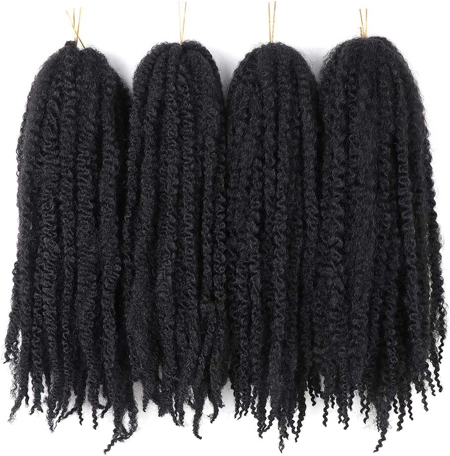 4 Packs Braiding Hair Afro Kinky Extensions Twist Crochet Braids ...