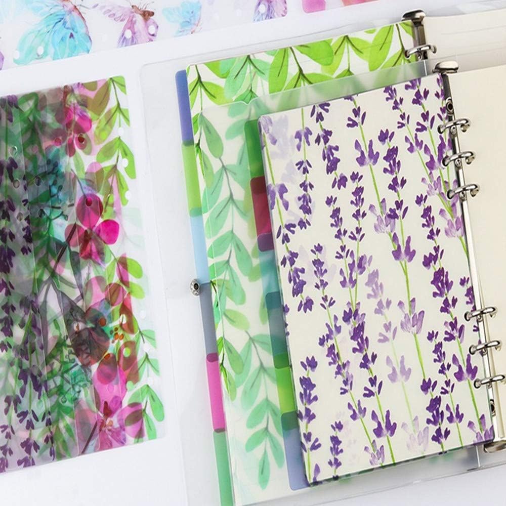 A5 Divider Paper 2 Sets of 12 Pieces A5 6 Hole Binder Divider File ...