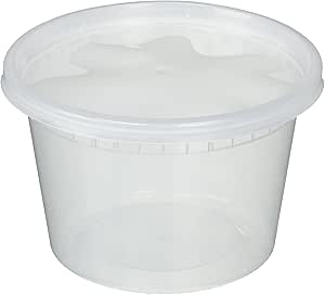 Amazon.com: Deli Food Storage Containers with Lids, 16 Ounce (48 Count ...