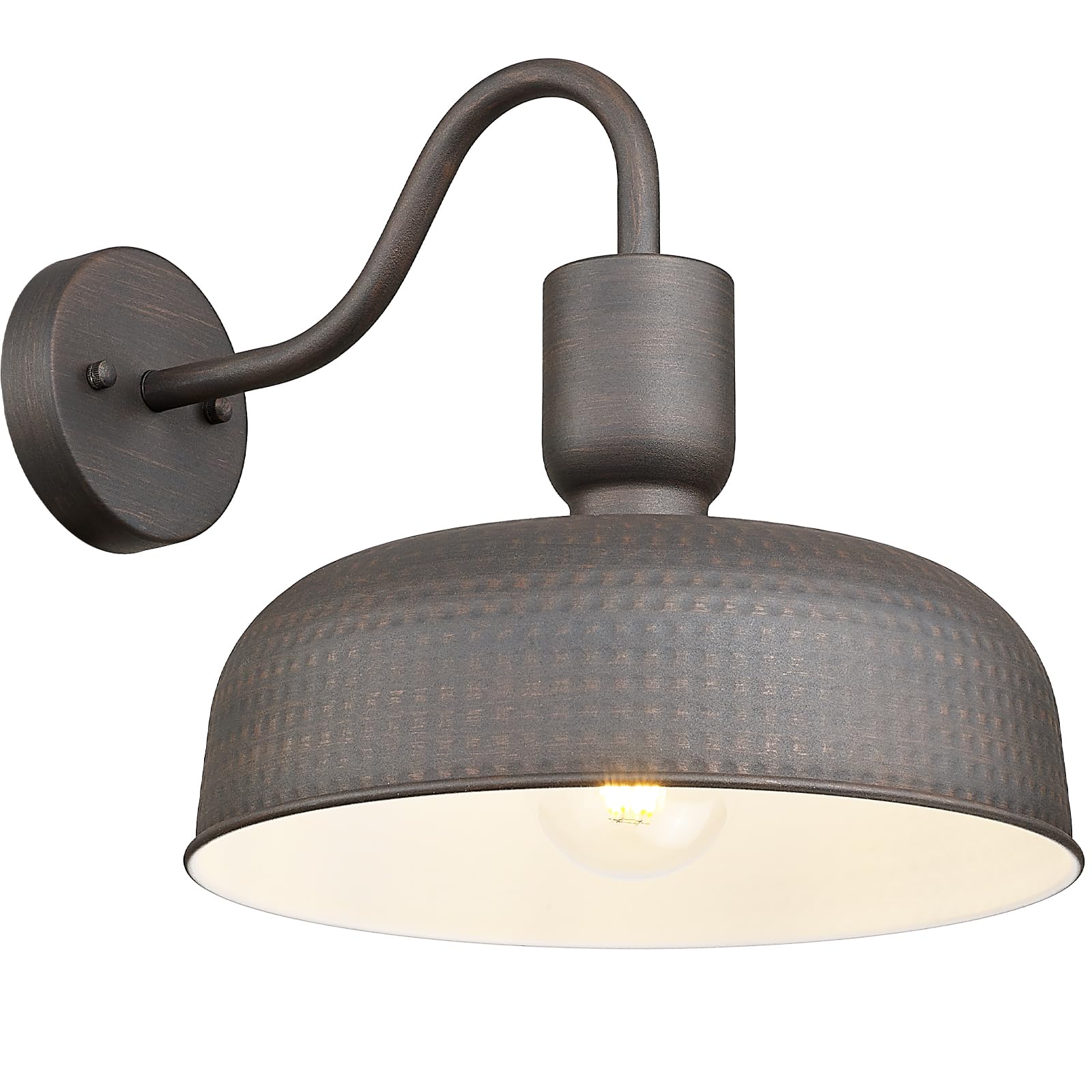 Darkaway Gooseneck Outdoor Light Fixture, Industrial Barn Wall Sconce ...