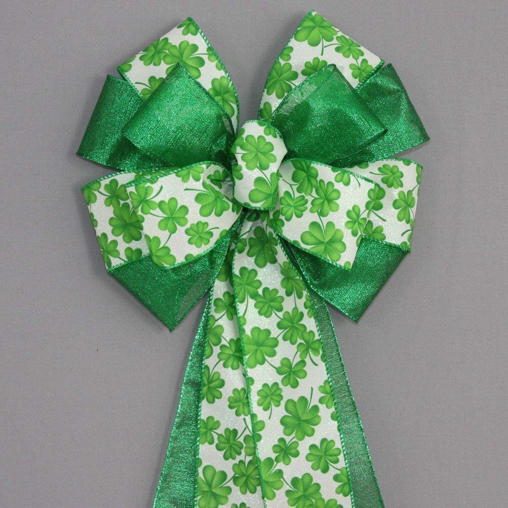 Amazon.com: Green Shamrock Metallic St Patrick's Day Bow: Handmade