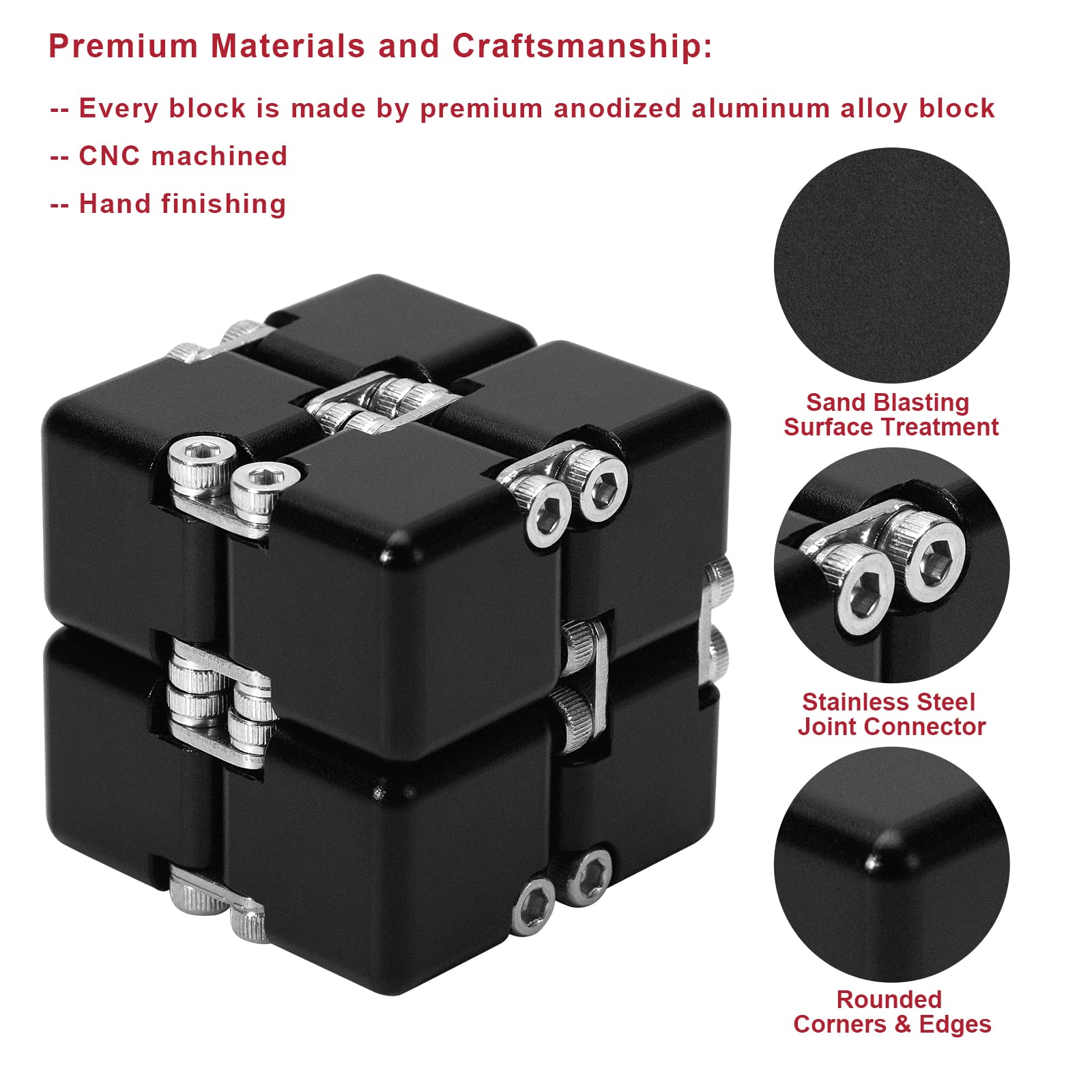 Mua Lifidea Aluminum Alloy Metal Infinity Cube Fidget Cube (6 Colors ...