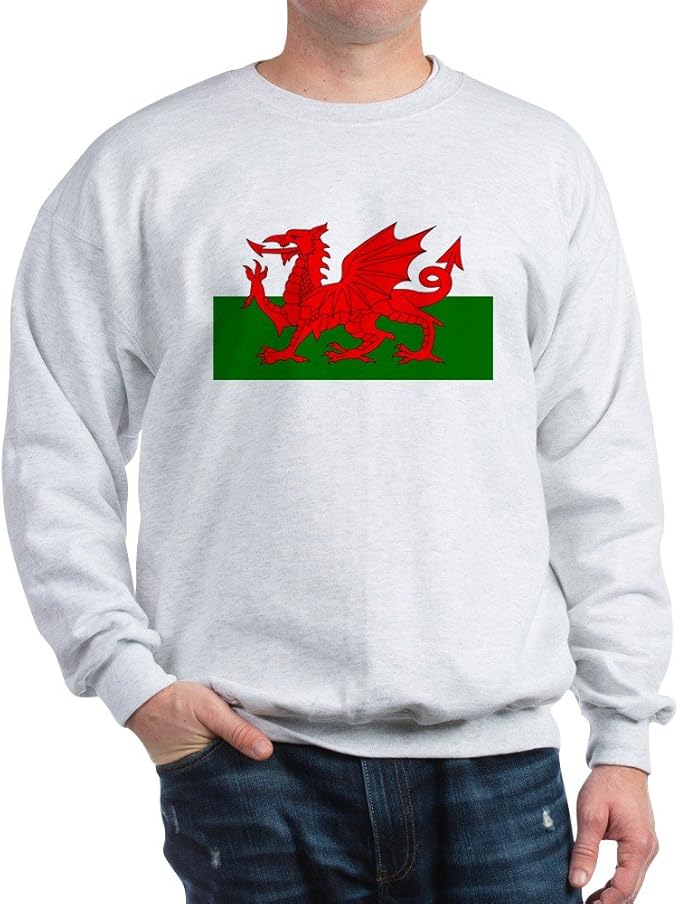 CafePress Flag of Wales (Welsh Flag) Sweatshirt: Amazon.co.uk: Clothing