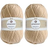 Amazon.com: 2 Pcs Crochet Yarn, Feels Soft 280 Yards Assorted Colors ...