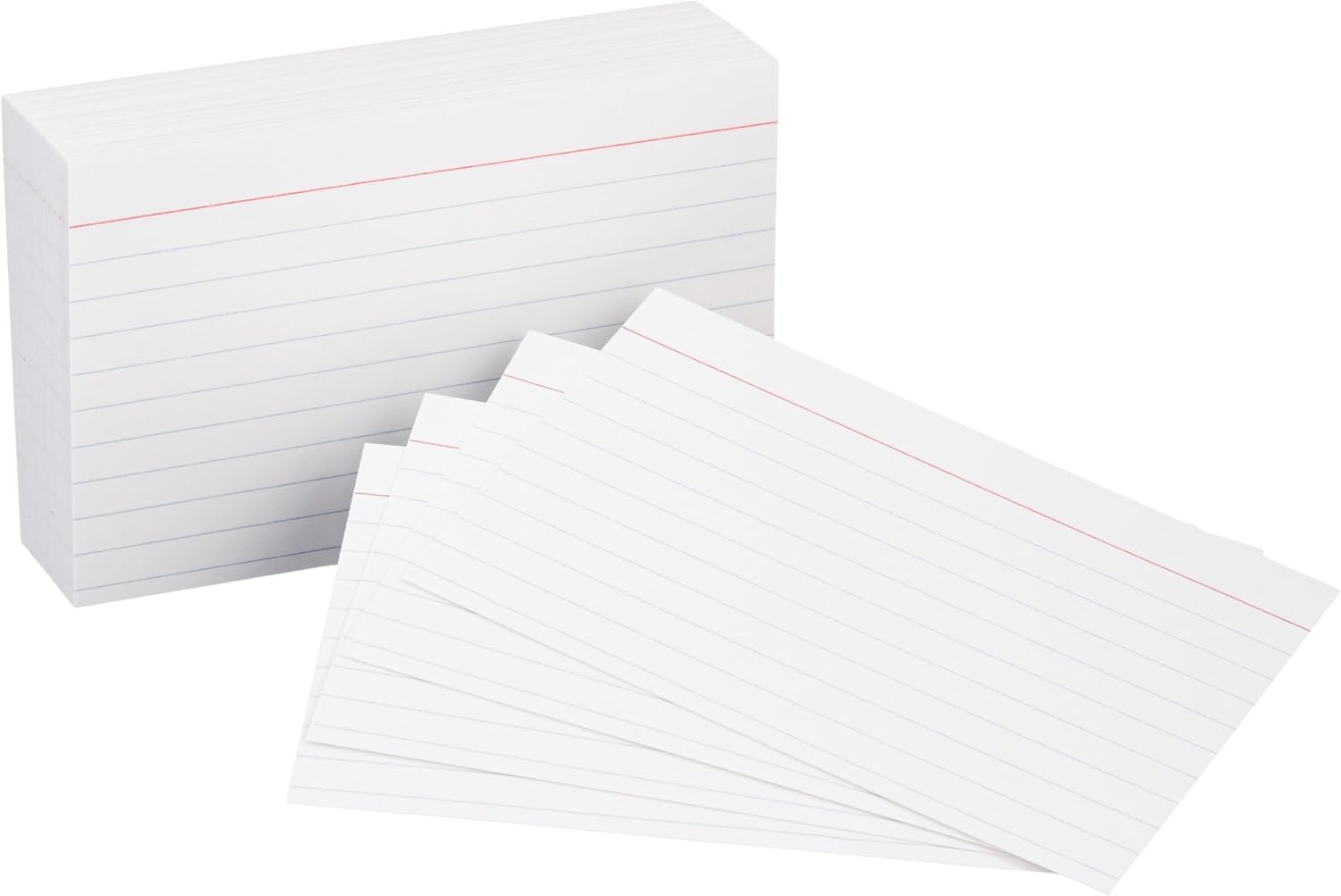 AmazonBasics Heavy Weight Ruled Lined Index Cards White 3x5 Inch Card 