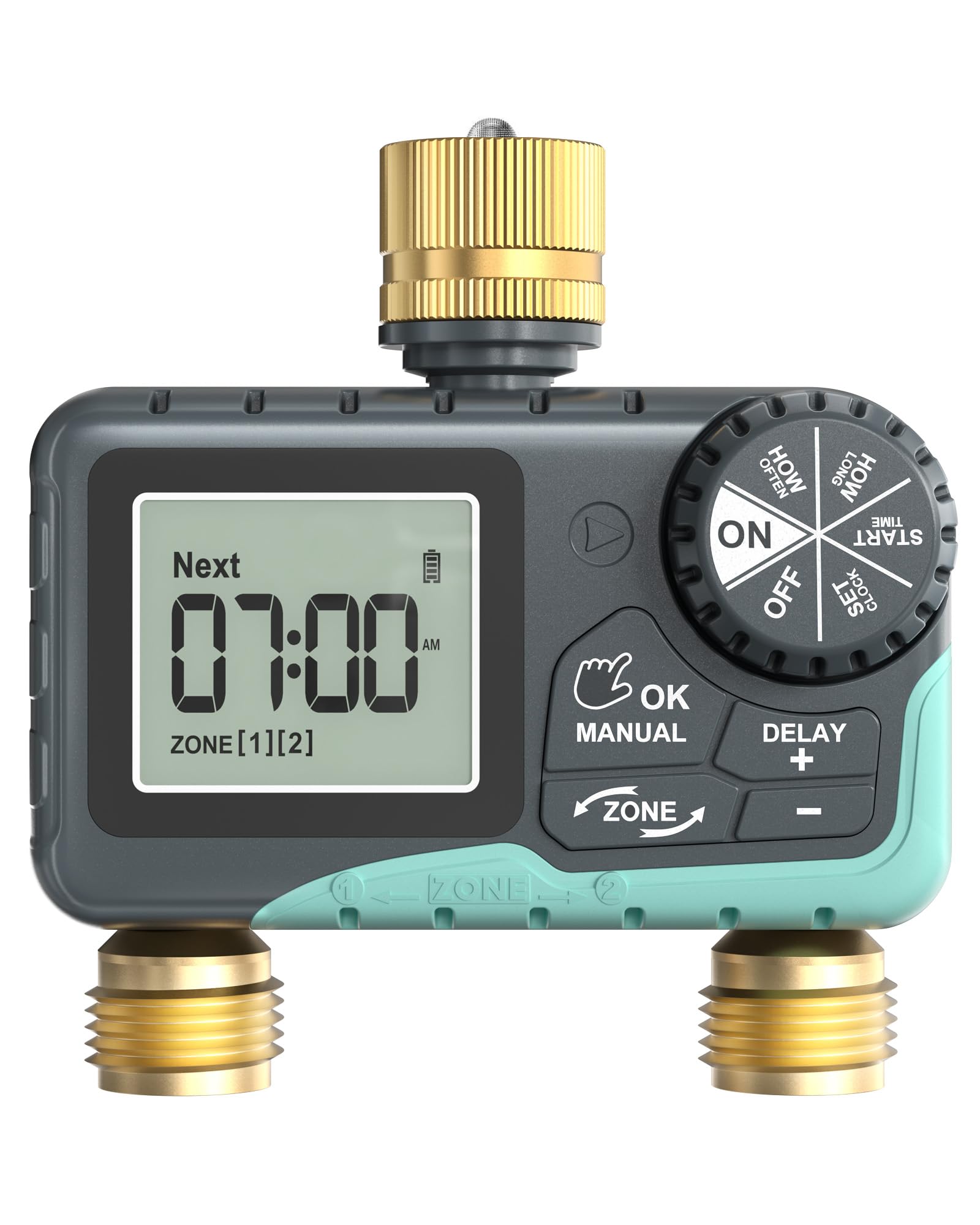Mua 2 Zone Sprinkler Timer with Brass Inlet and Outlet - Water Timer ...