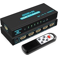 Amazon.com: HDMI Switch SGEYR 5x1 HDMI Switcher 5 in 1 Out HDMI Switch Selector 5 Port Box with ...