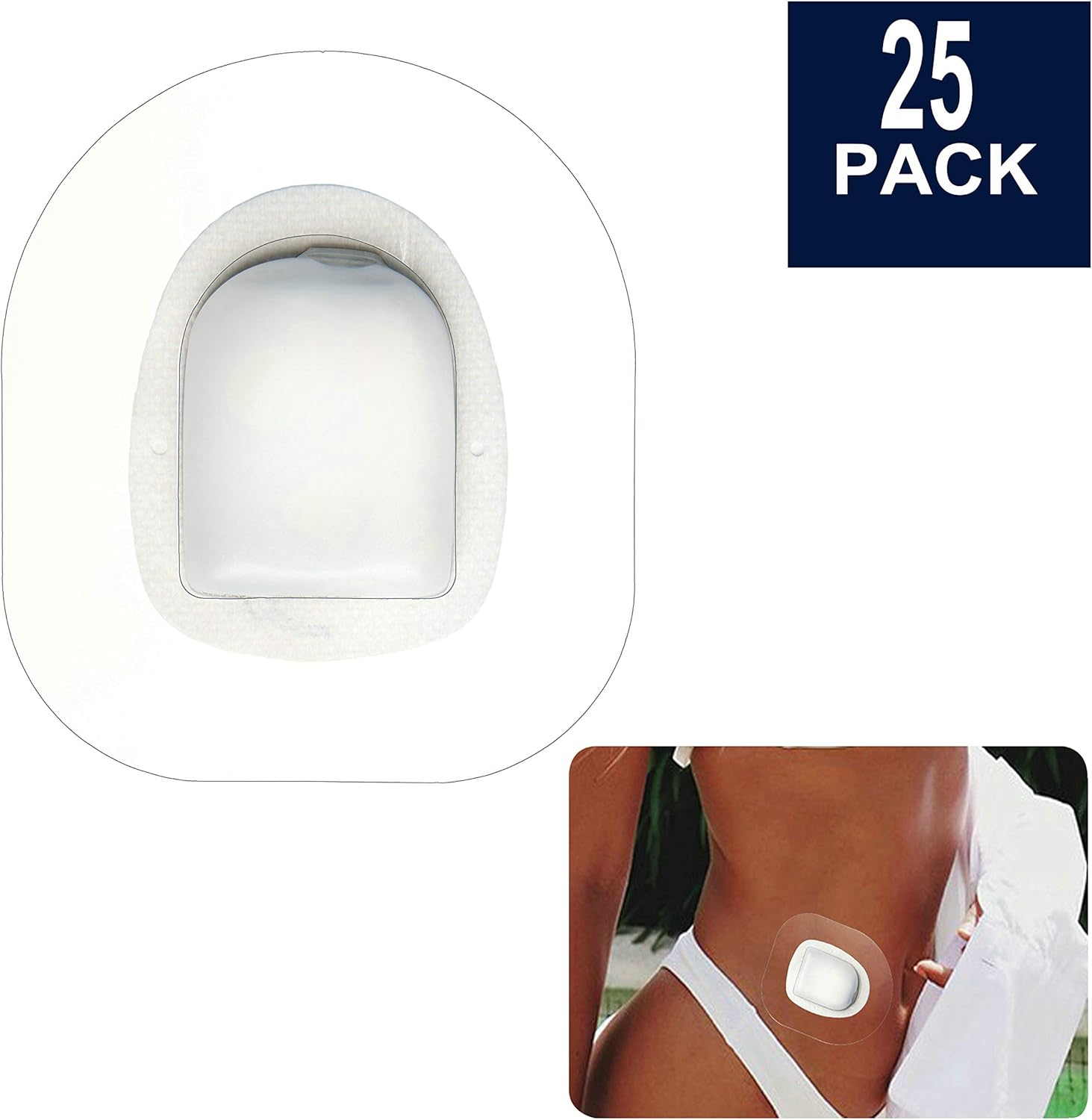 BaBallet 25-Pack OmniPod CGM Patches, Pre Cut Clear Waterproof Adhesive ...
