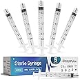 Amazon.com: 3 ml Syringe without Needle - 5 Pack of Individually Wrapped Disposable Syringes ...