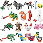 Amazon.com: IAMGlobal 30 in 2 Mini Animal Building Blocks Toy Set ...