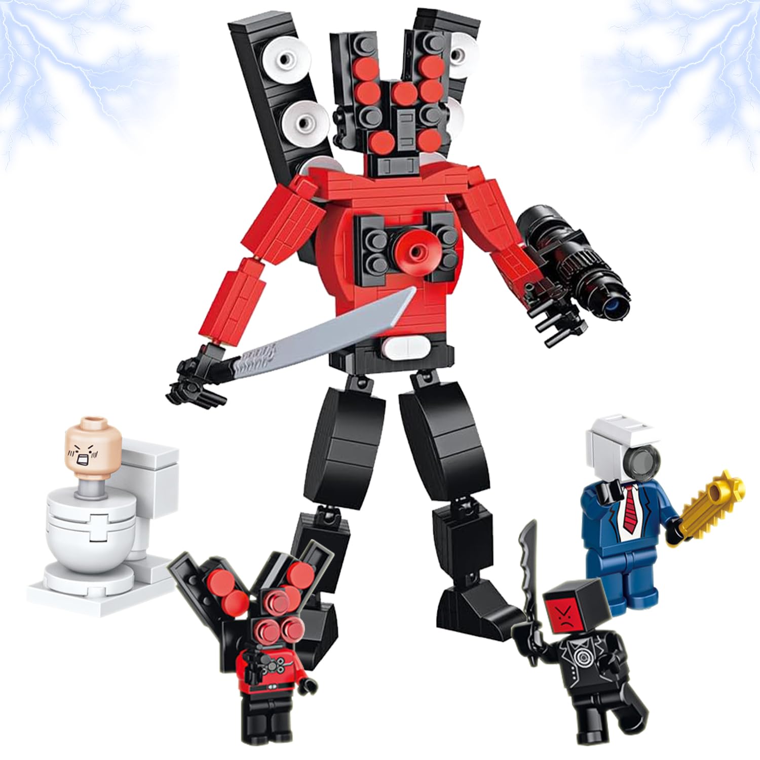 Mua HBSFBH Skibidi Toilet Titan Building Blocks, Skibidi Toilet Toy ...