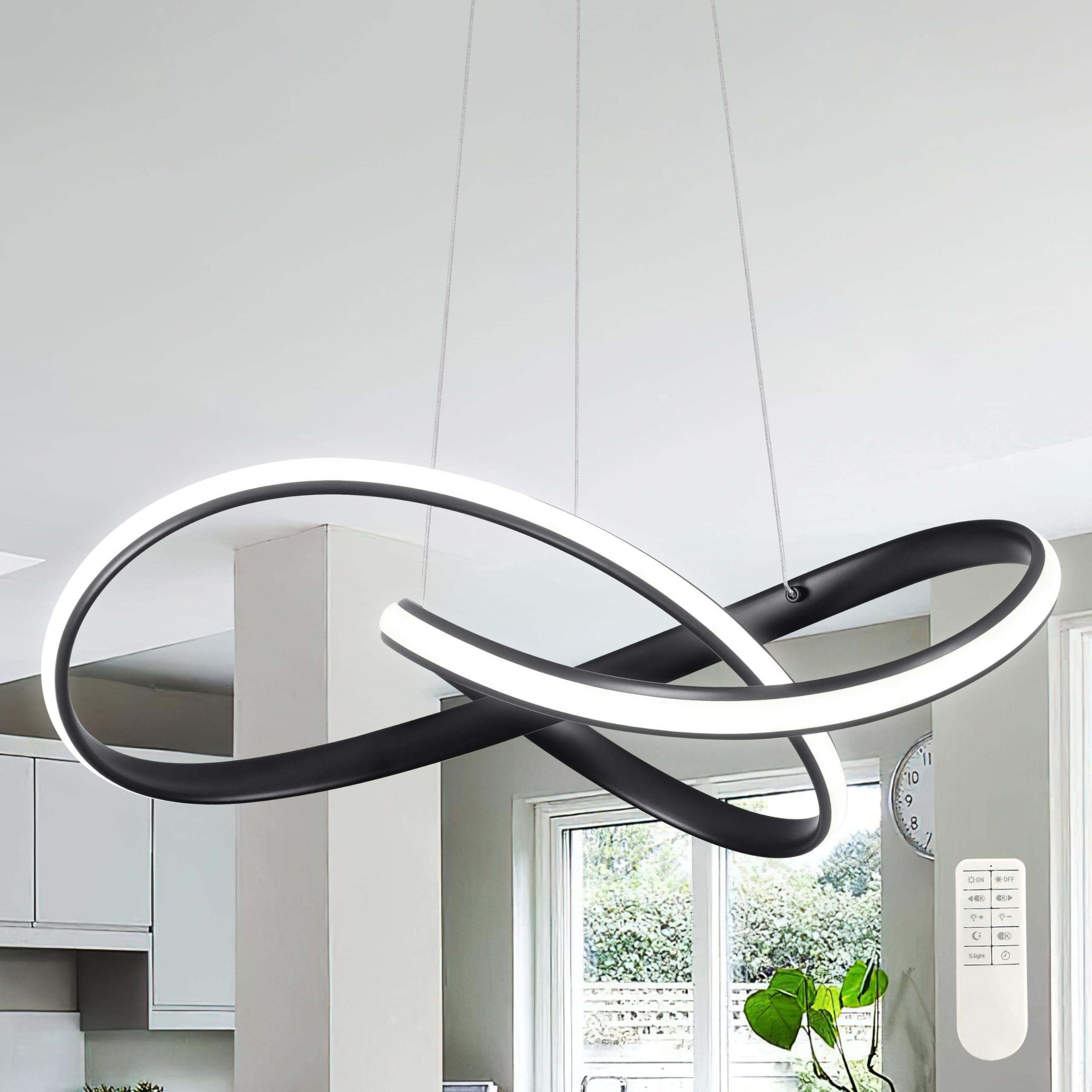 Mccokaige LED Chandelier Modern Pendant Light Contemporary Chandelier ...