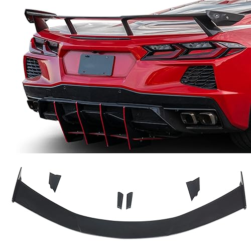 NINTE Carbon Flash High Wing Spoiler for 2020-2023 Corvette C8 OE ...