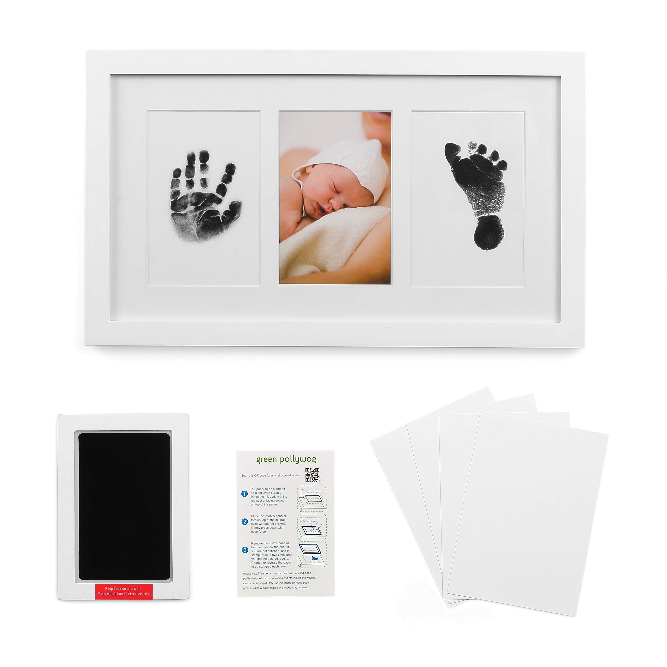 Mua Green Pollywog | Baby Handprint and Footprint Kit | Elegant White ...