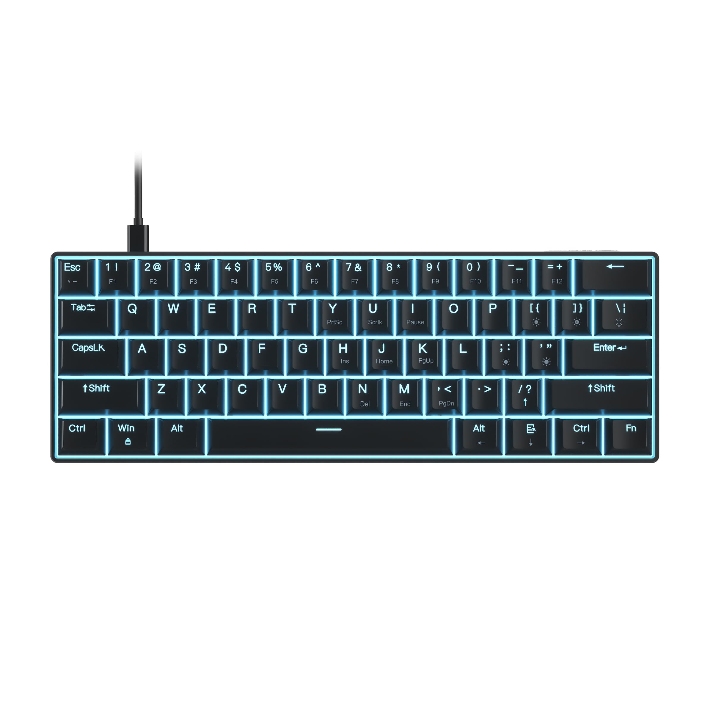 Mua RIVINE Gaming Keyboard, Small 63 Keys, Red Axis, Quiet, Mechanical ...