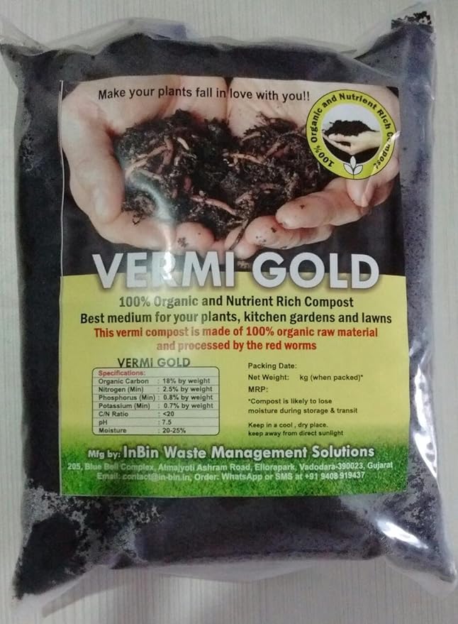 VERMI GOLD In-Bin Vermicompost (0.5 kg): Amazon.in: Home & Kitchen