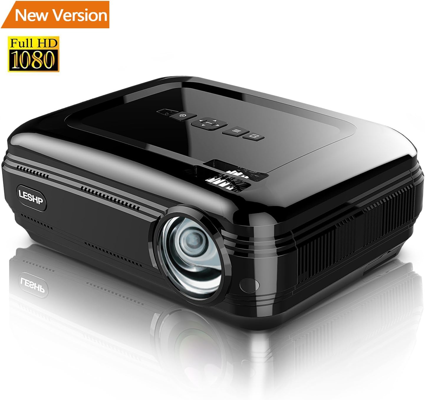 Projector, LESHP Video Projector 3300 lumens Full HD: Amazon.co.uk ...
