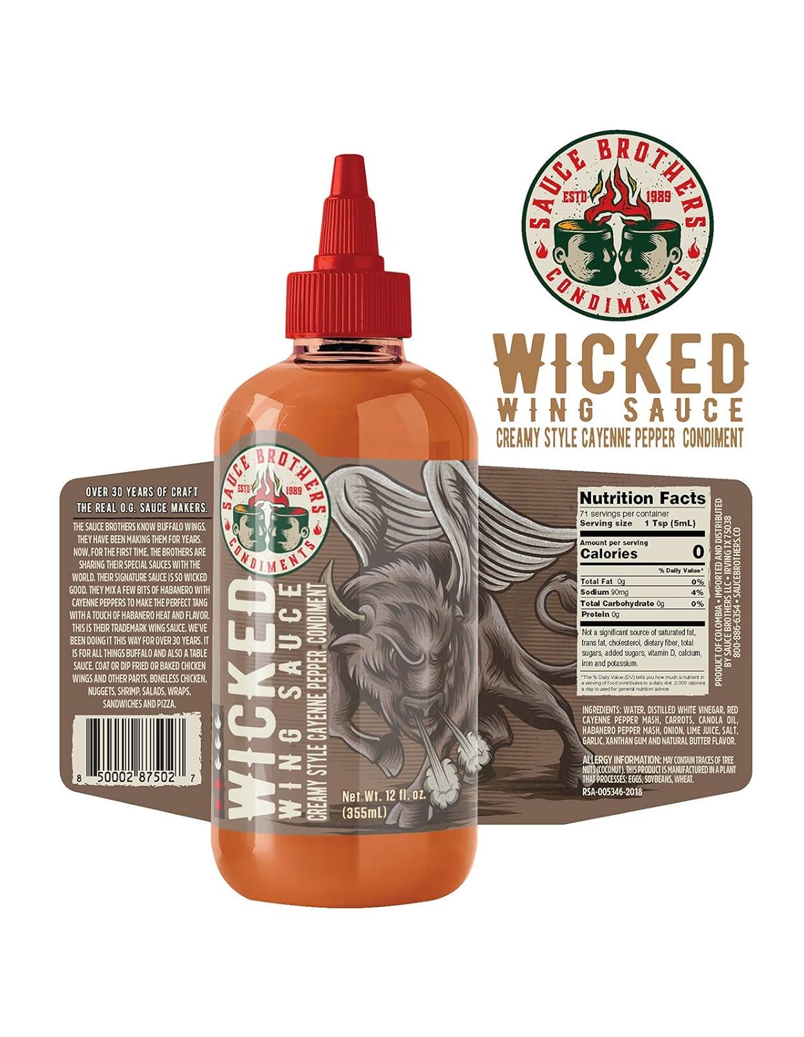 Amazon.com : Sauce Brothers Sauce, Wicked Wing : Grocery & Gourmet Food