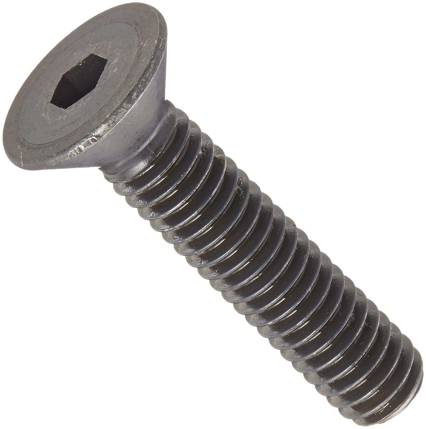Black Oxide Alloy Steel Flat Screw Hex Socket Drive 5 16 18 Thread Black Oxide Alloy Steel Flat Screw Hex Socket Drive 5 16 18 Thread