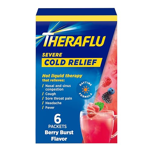 Theraflu Powder for Daytime Severe Cold and Cough, Berry Infused with ...