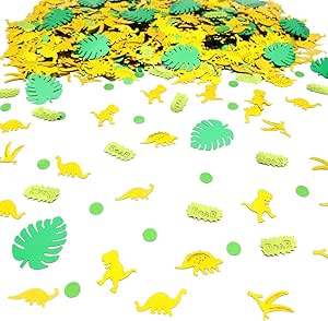 Amazon.com: 1500PCS Dinosaur Theme Birthday Confetti | Dino Jungle ...